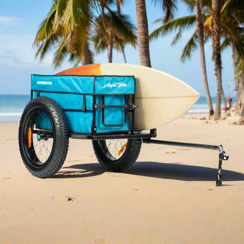 Deluxe Surf Beach Cargo Fat Tyre Bike Trailer – Ampd Bros Electric Bikes